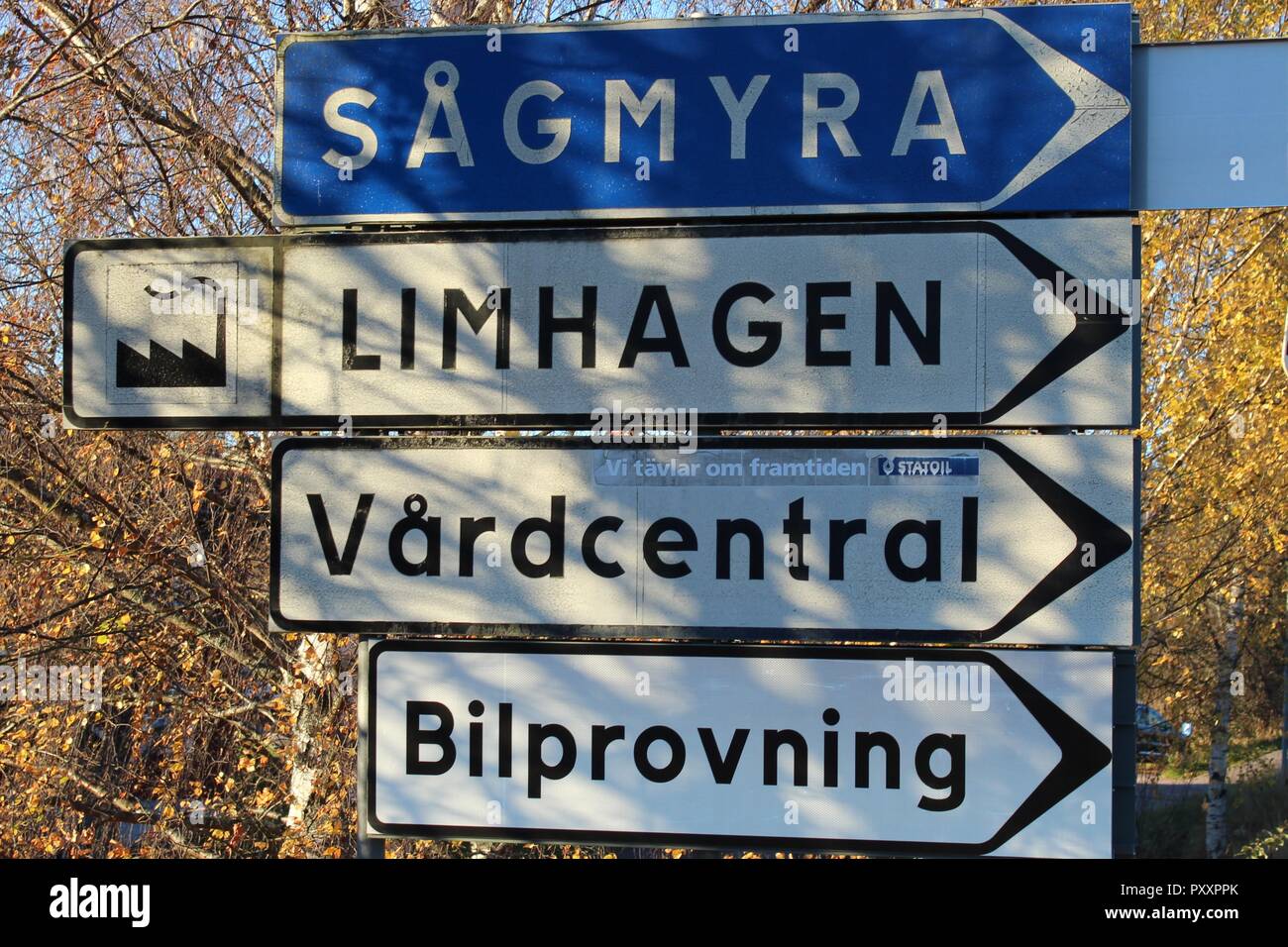 TRAFFIC SIGN IN SWEDEN Stock Photo - Alamy