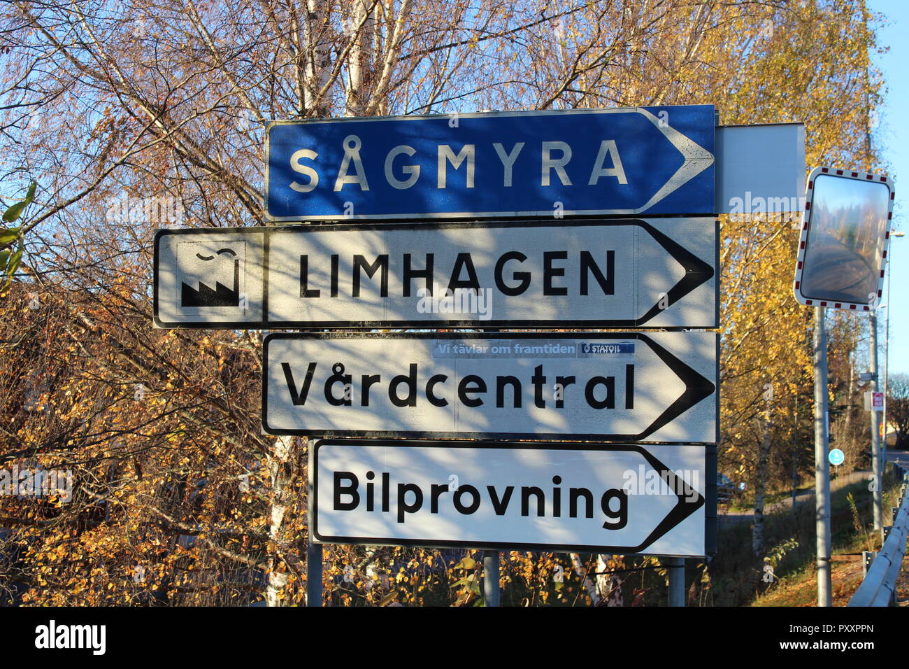 TRAFFIC SIGN IN SWEDEN Stock Photo - Alamy