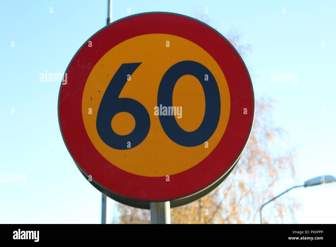 TRAFFIC SIGN IN SWEDEN Stock Photo - Alamy