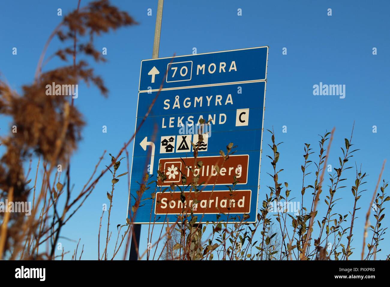 TRAFFIC SIGN IN SWEDEN Stock Photo - Alamy
