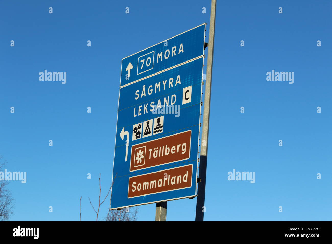 TRAFFIC SIGN IN SWEDEN Stock Photo - Alamy