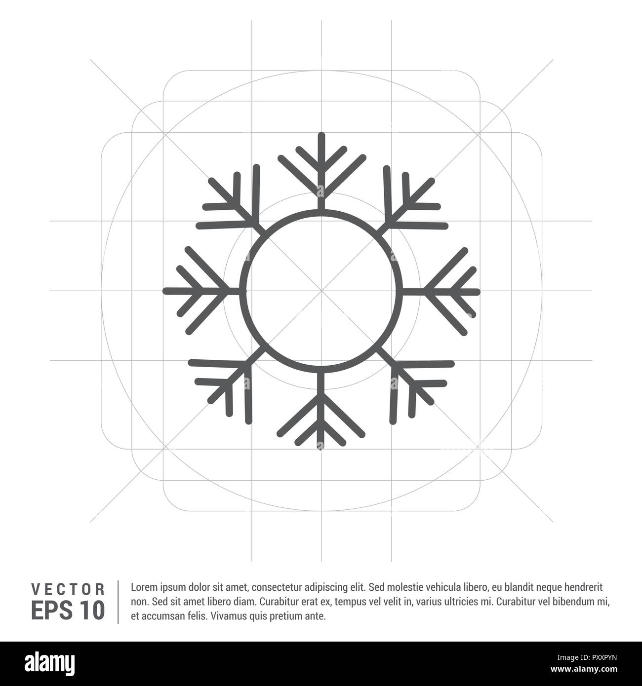 Snow Flake Icon Stock Vector Image & Art - Alamy