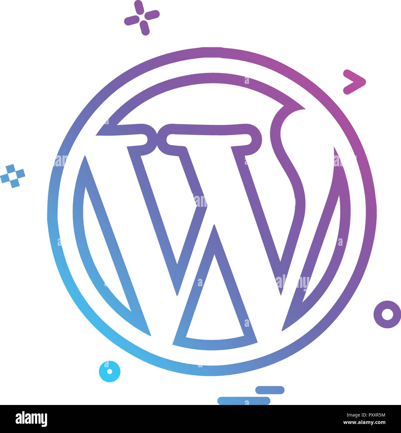 Wordpress icon design vector Stock Vector Image & Art - Alamy