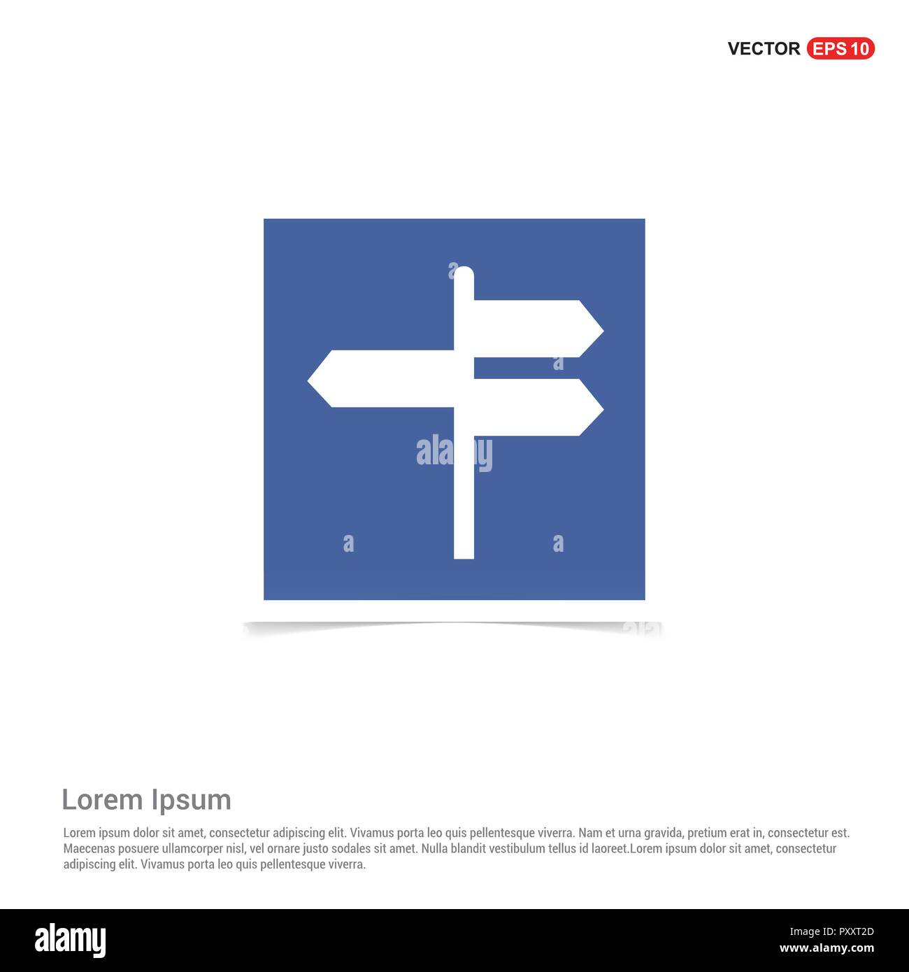 road sign Icon - Blue photo Frame Stock Vector Image & Art - Alamy