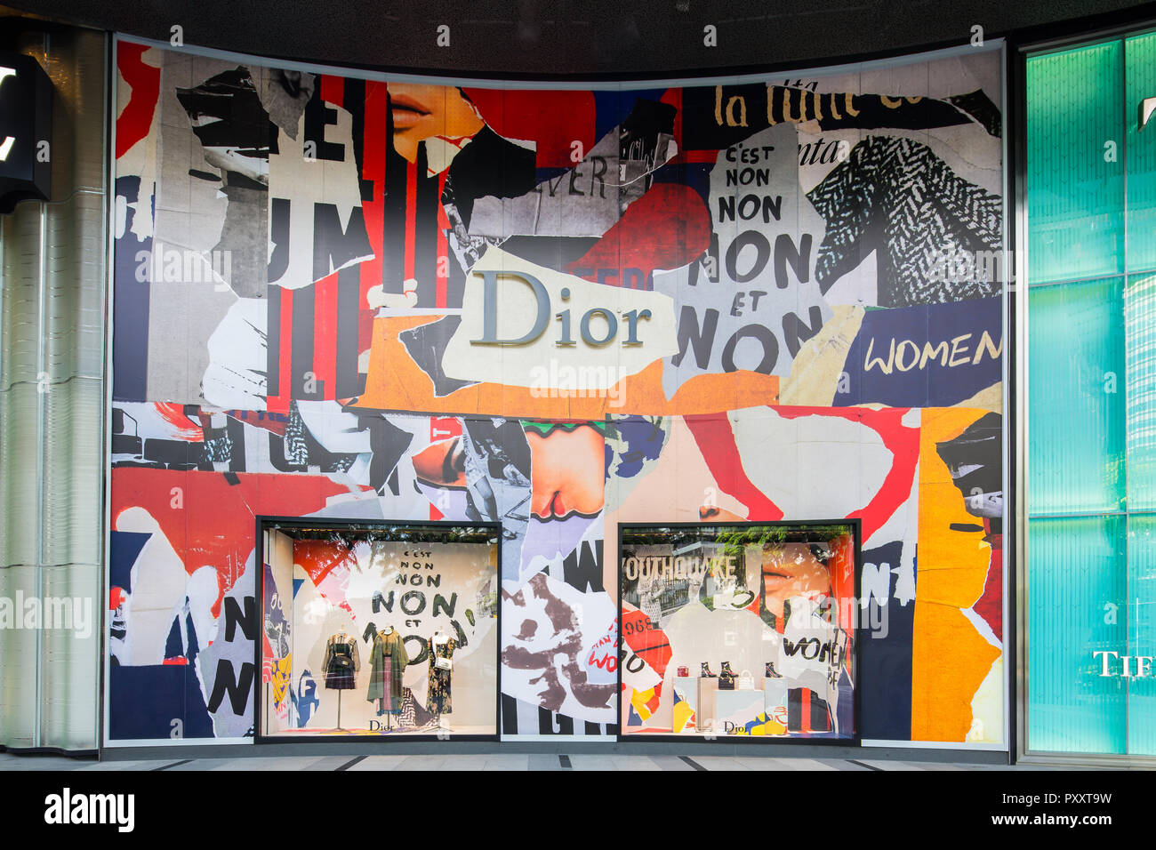 Christian Dior shop front boutique artistic design campaign and display ...