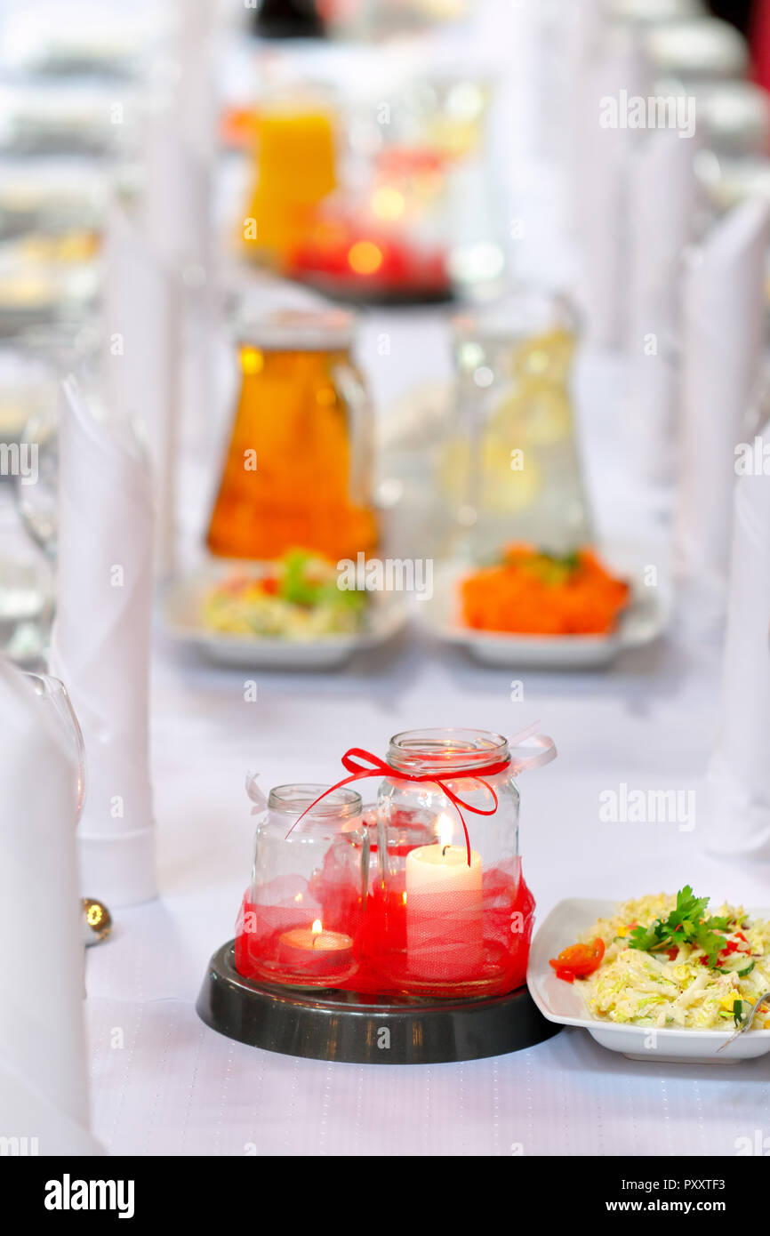 Table dinner set for event party or wedding reception Stock Photo - Alamy