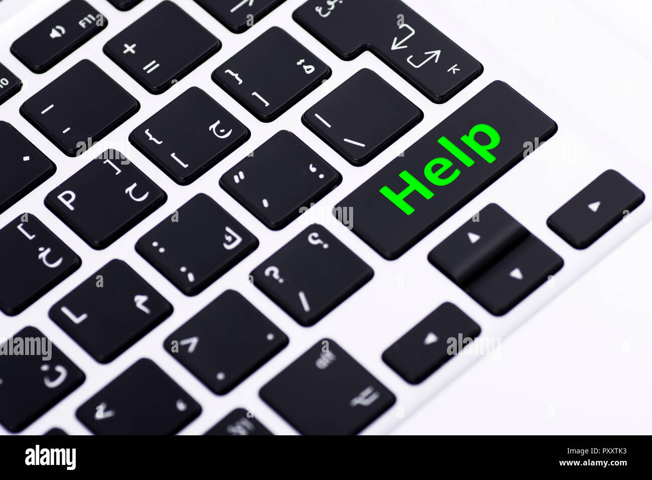 Help on keyboard button Stock Photo - Alamy