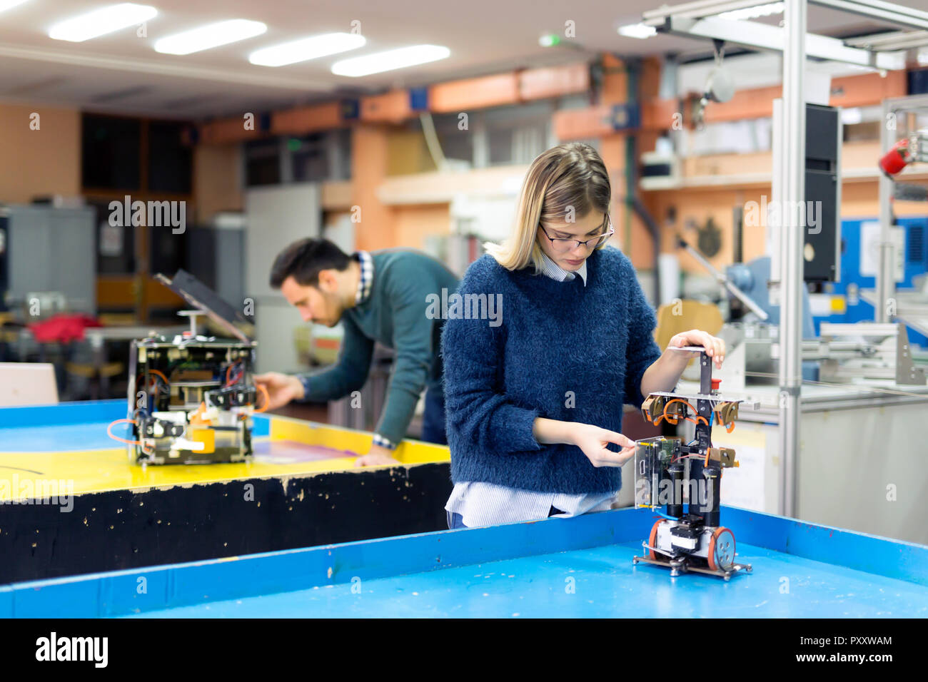 College student robotics project hi-res stock photography and images ...