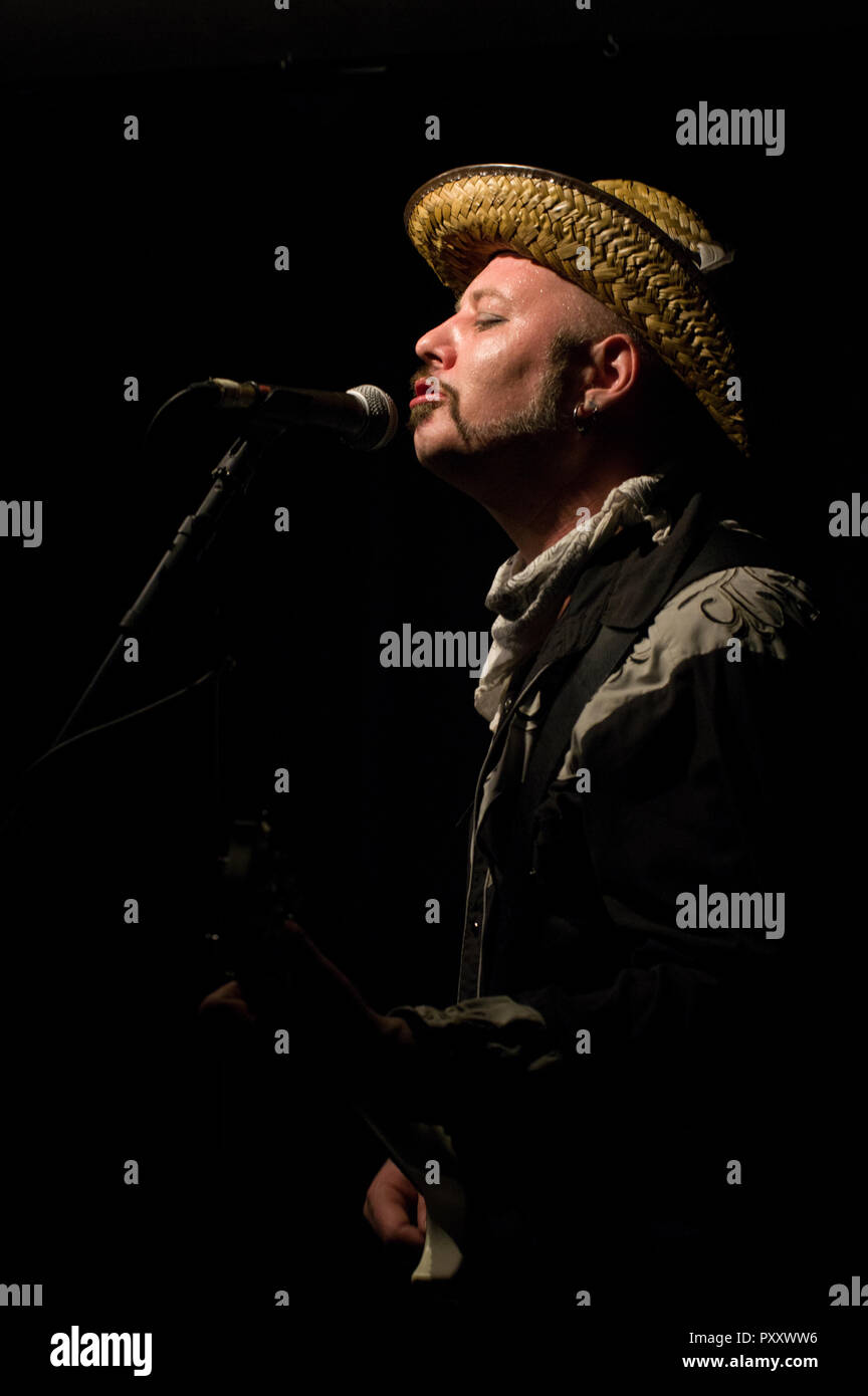 Paul Ronney Angel performing solo on guitar, vocals and kazoo at the ...