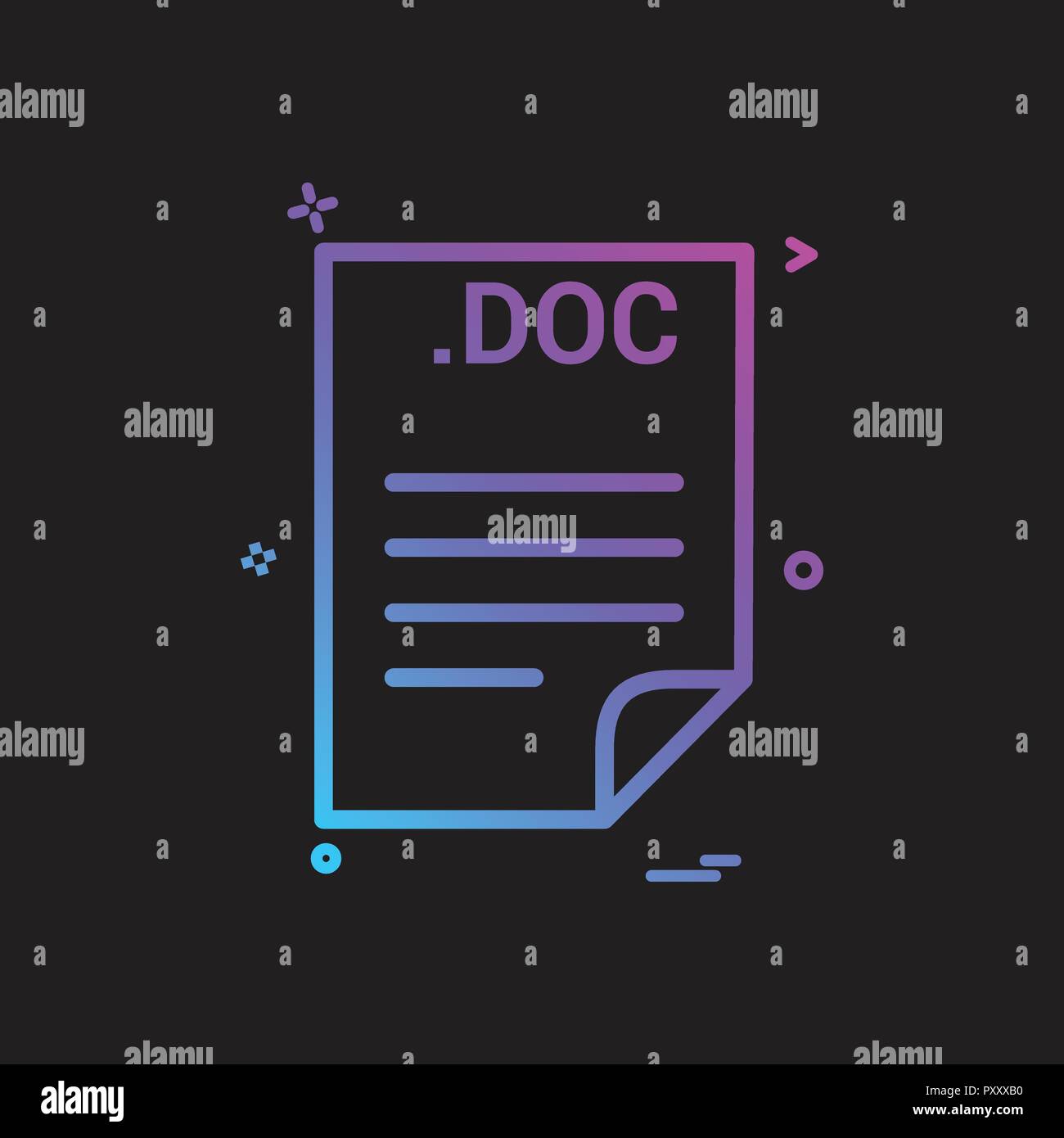 DOC application download file files format icon vector design Stock ... DOC application download file files format icon vector design Stock ...