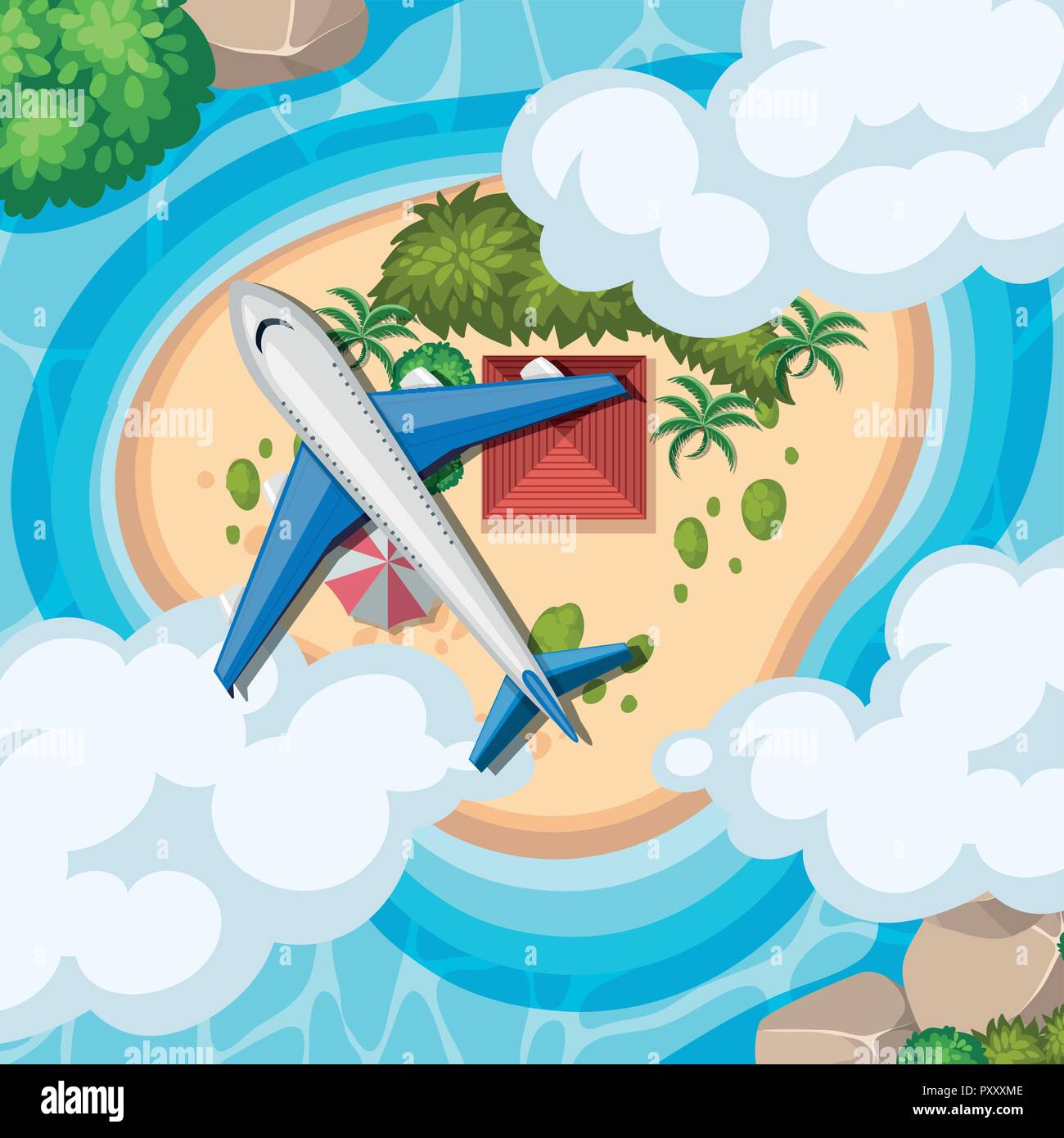 Aerial flying Stock Vector Images - Alamy