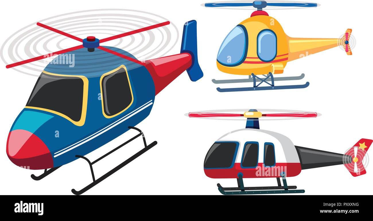 Three helicopters Stock Vector Images - Alamy