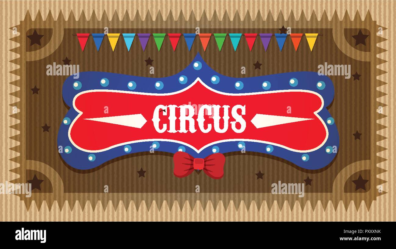 Poster design for circus with colorful flags illustration Stock Vector ...