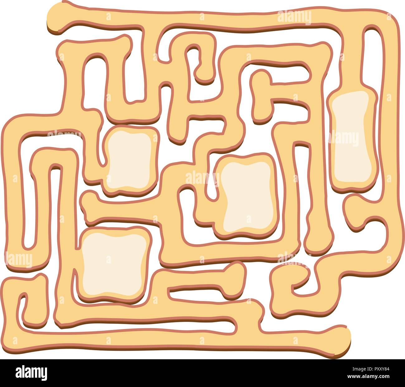 Brown path puzzle game template illustration Stock Vector Image & Art ...