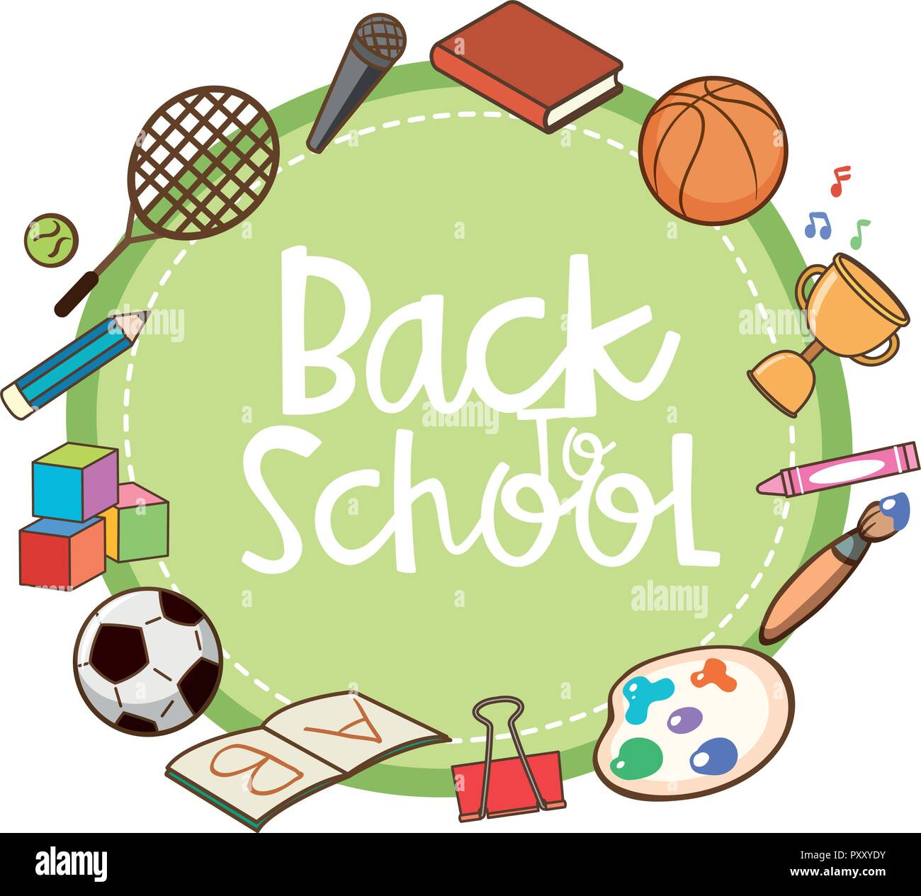 A School Element on White Background illustration Stock Vector Image ...