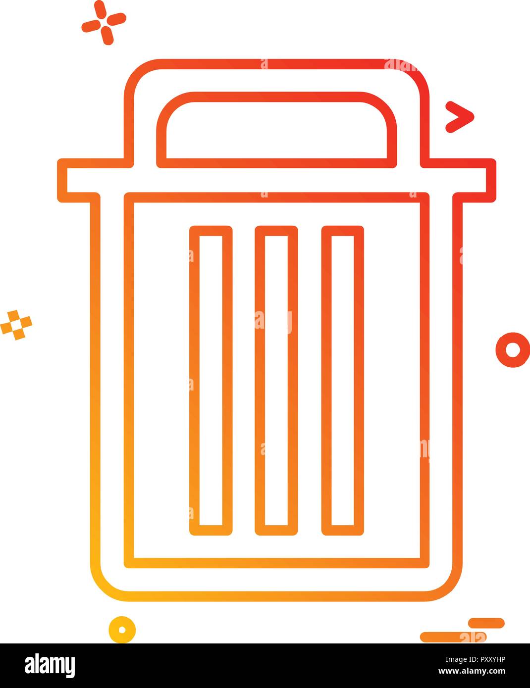 Trash icon design vector Stock Vector Image & Art - Alamy