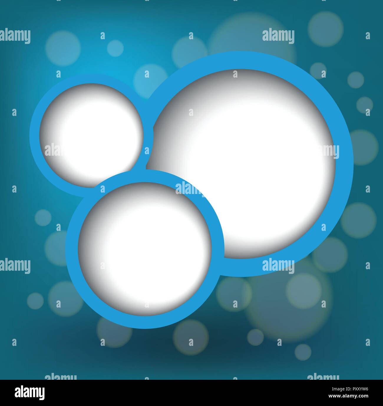 Background template with blue circles illustration Stock Vector Image ...
