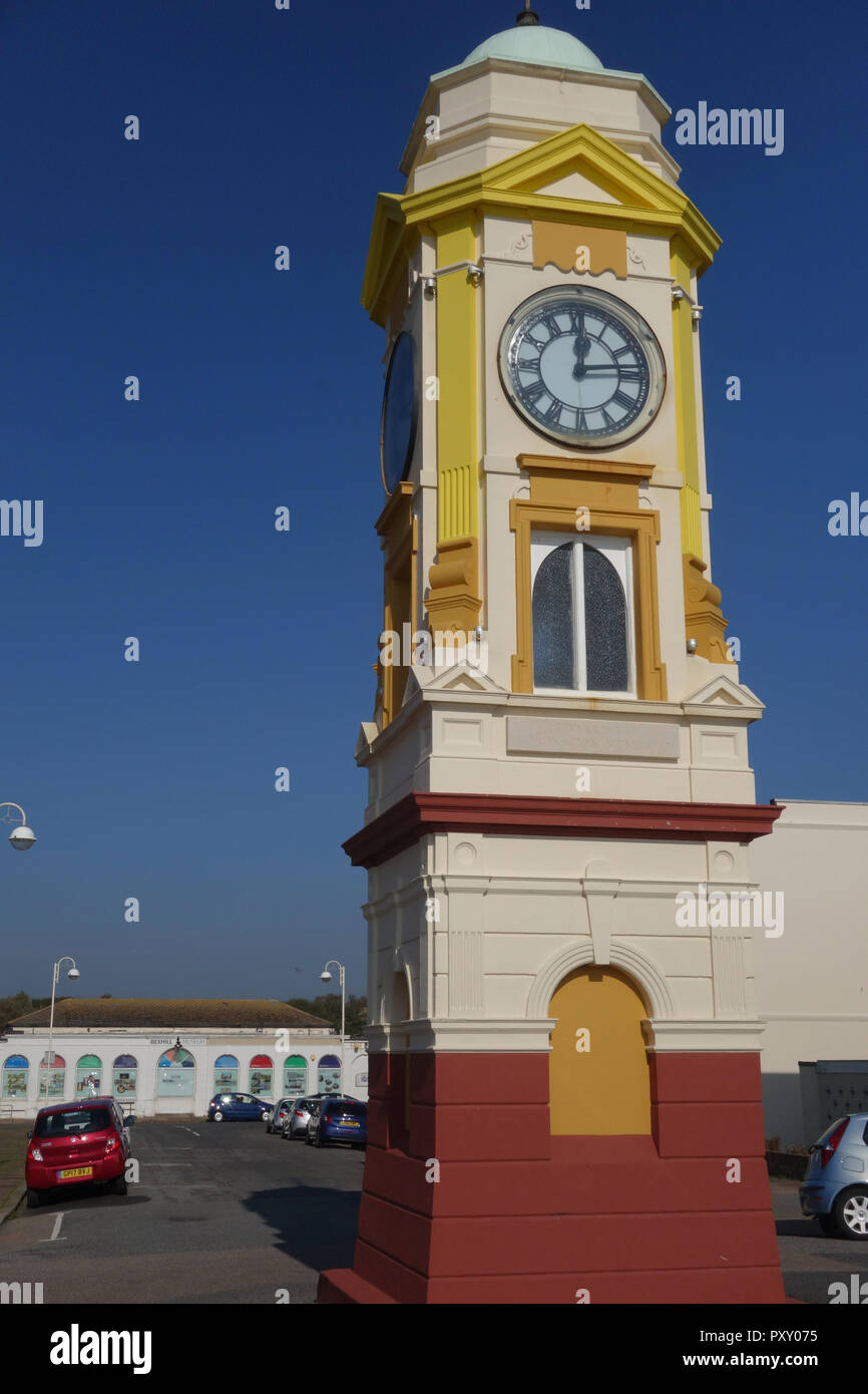 seafront clock tower at Bexhill on Sea celebrating Edward VII's ...