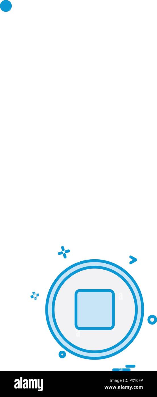 Stop button icon design vector Stock Vector Image & Art - Alamy