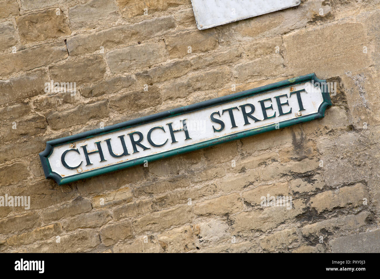 Church Street Road Sign on Diagonal Slant Stock Photo - Alamy