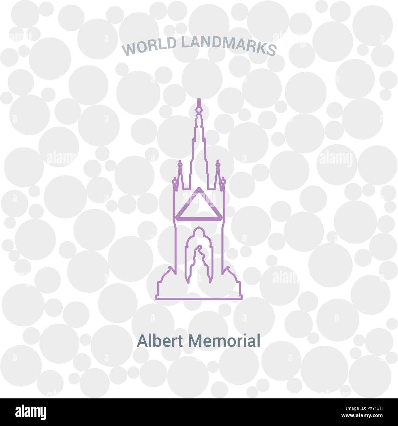 World Famous landmarks design with creative background vector Stock ...