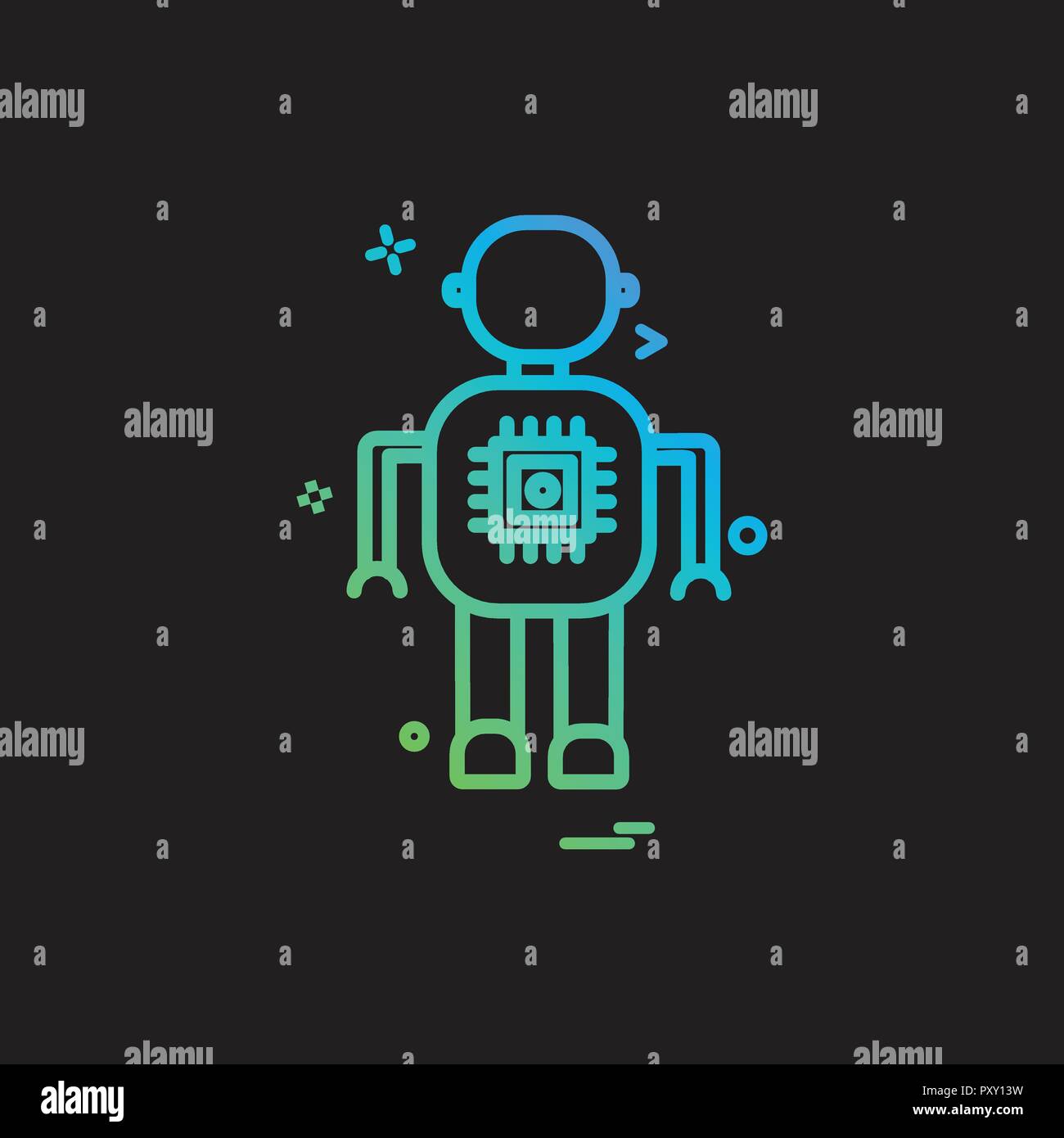 Artificial intelligence robot icon vector design Stock Vector Image & Art - Alamy