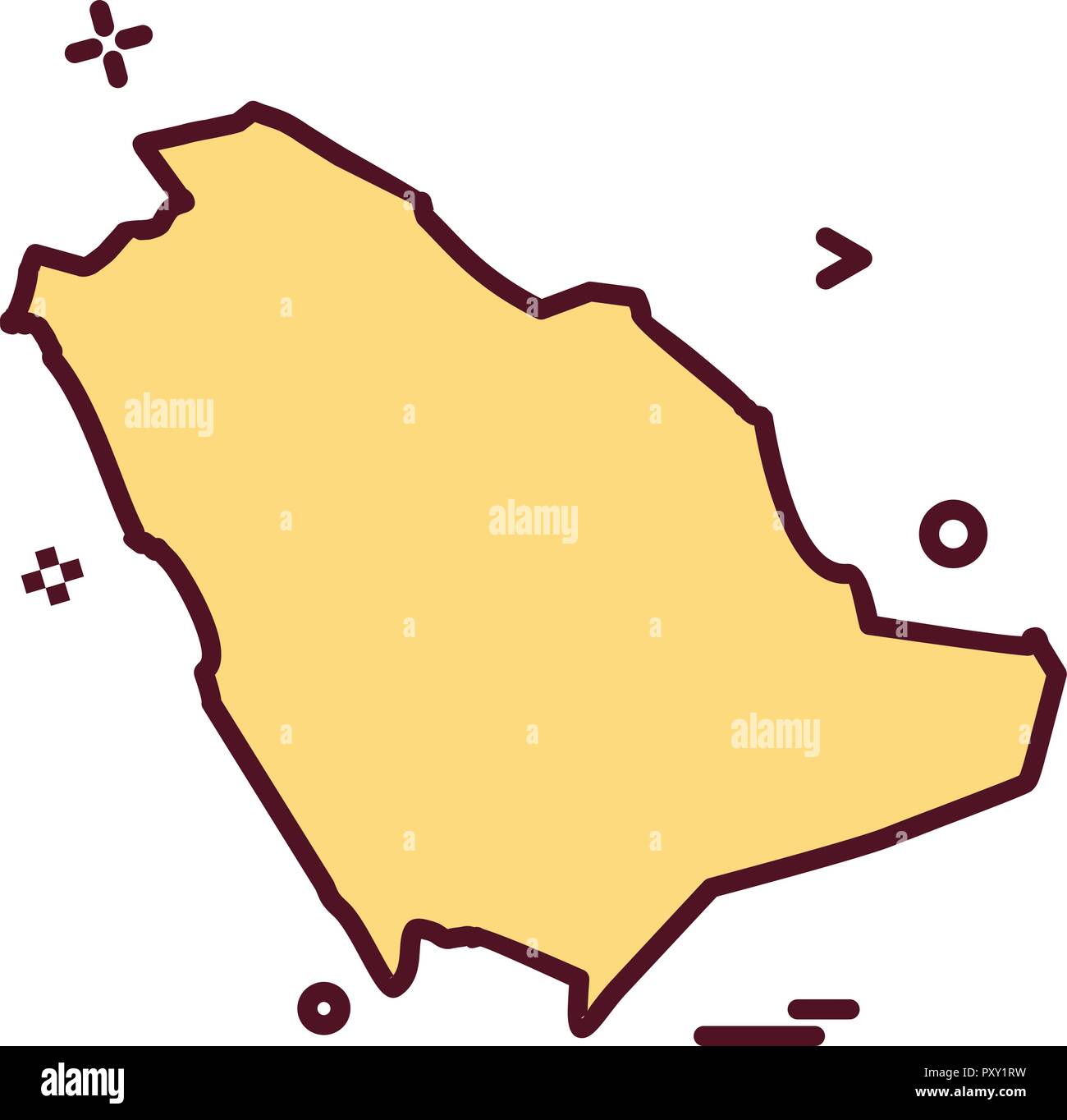 Saudia arabia map hi-res stock photography and images - Alamy