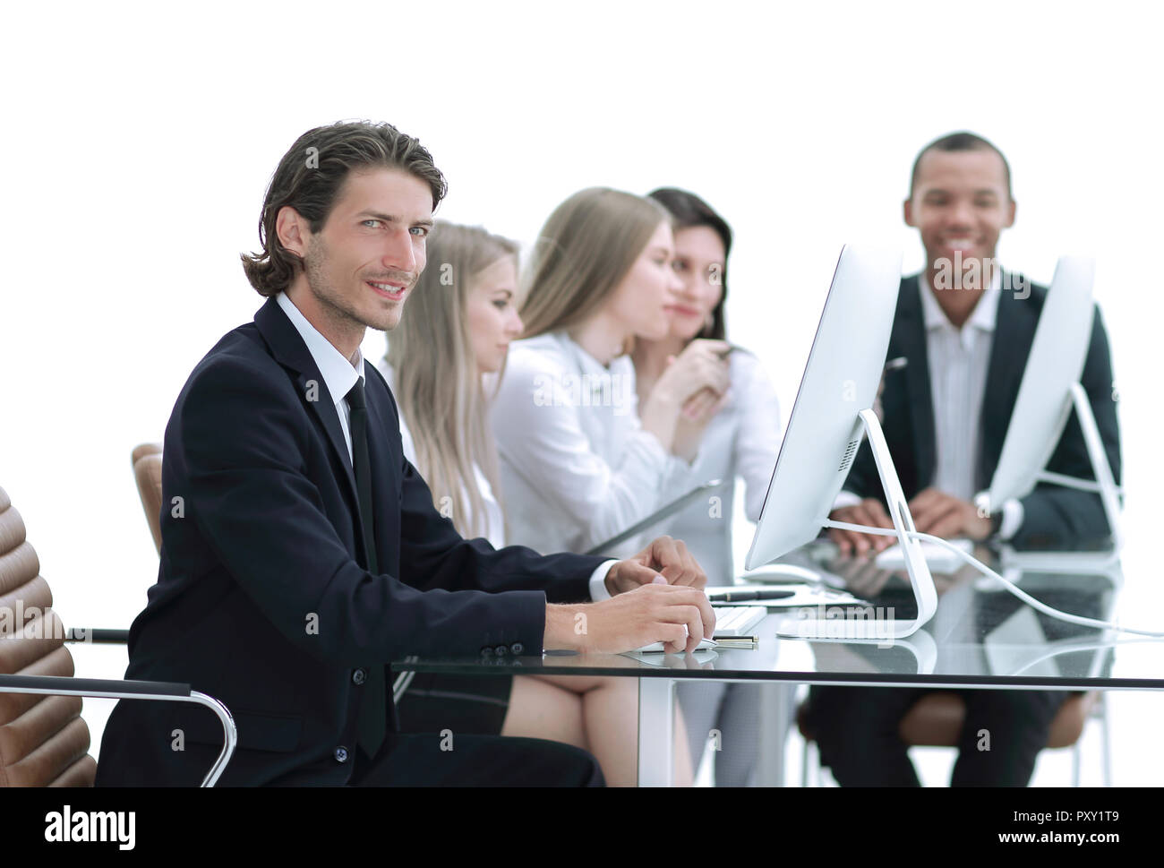 business team working on a new project Stock Photo - Alamy