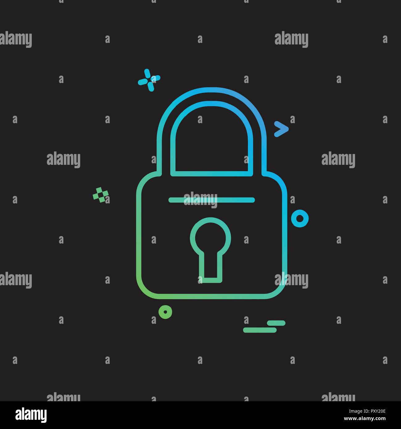 Lock icon design vector Stock Vector Image & Art - Alamy
