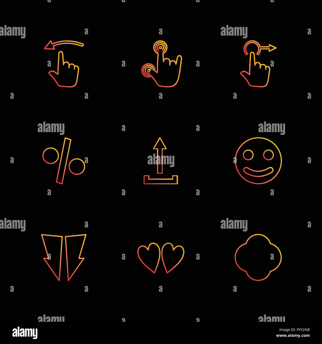 emoji , upload, percentage , hands , pointer , arrows , directions ...