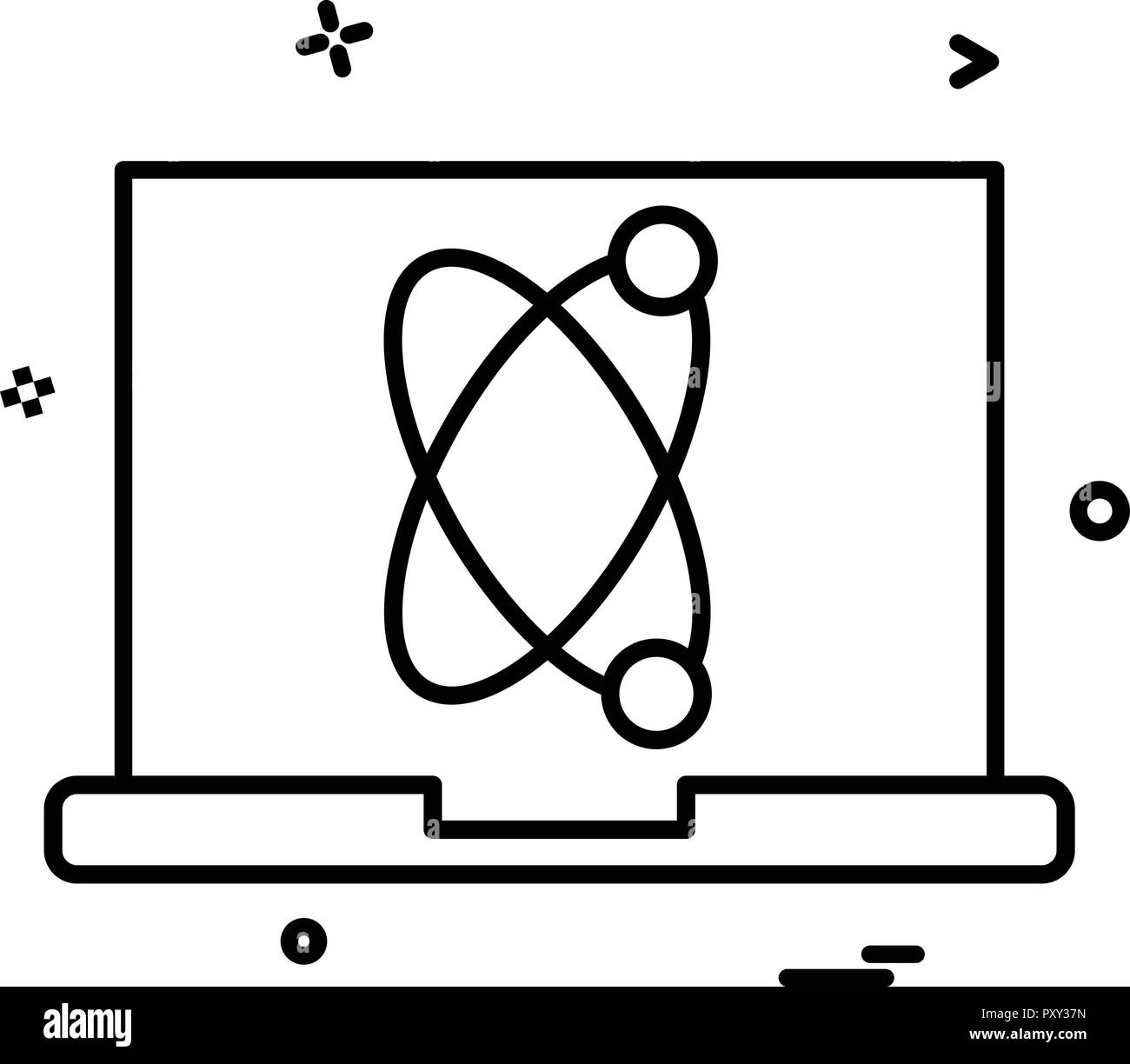 laptop atom icon vector design Stock Vector Image & Art - Alamy