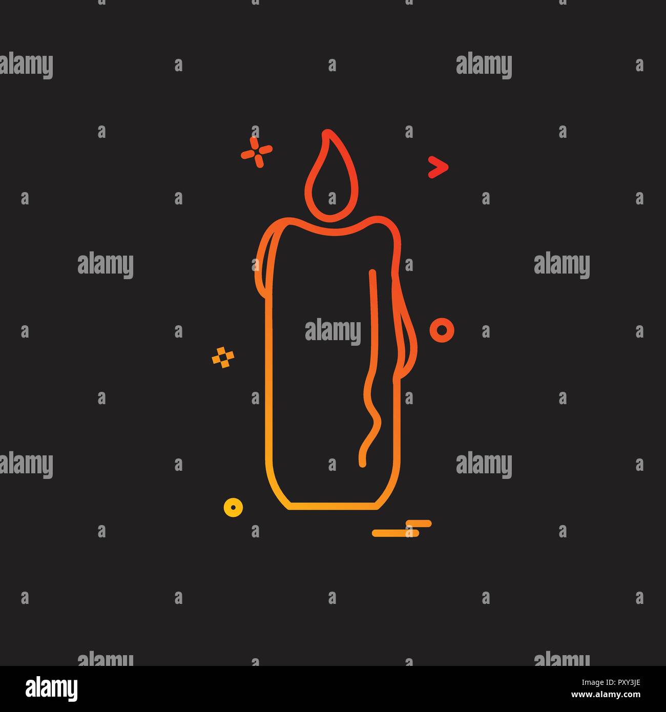 Candel decoration Stock Vector Images - Alamy