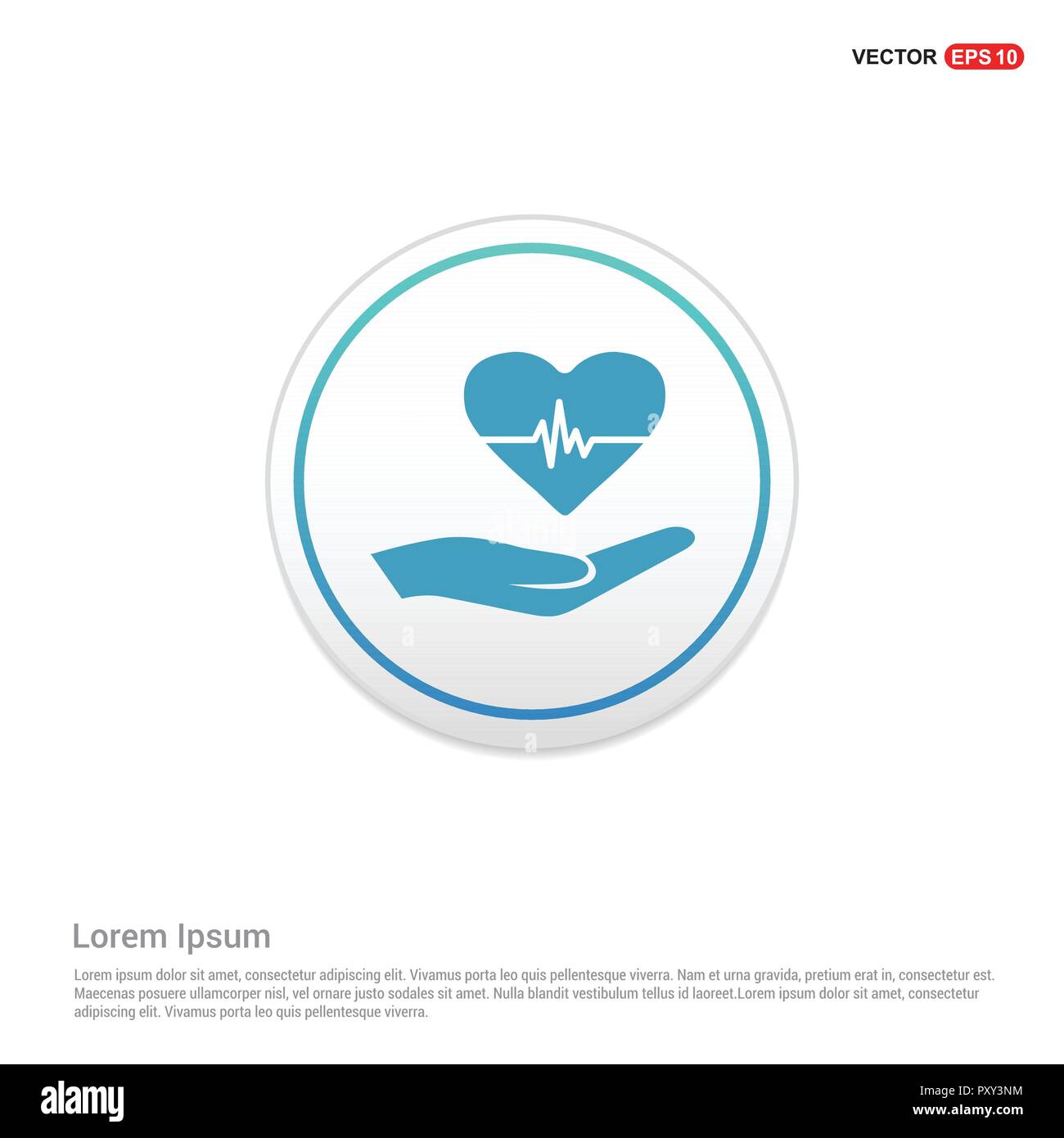 Heart icon - white circle button Stock Vector Image & Art - Alamy