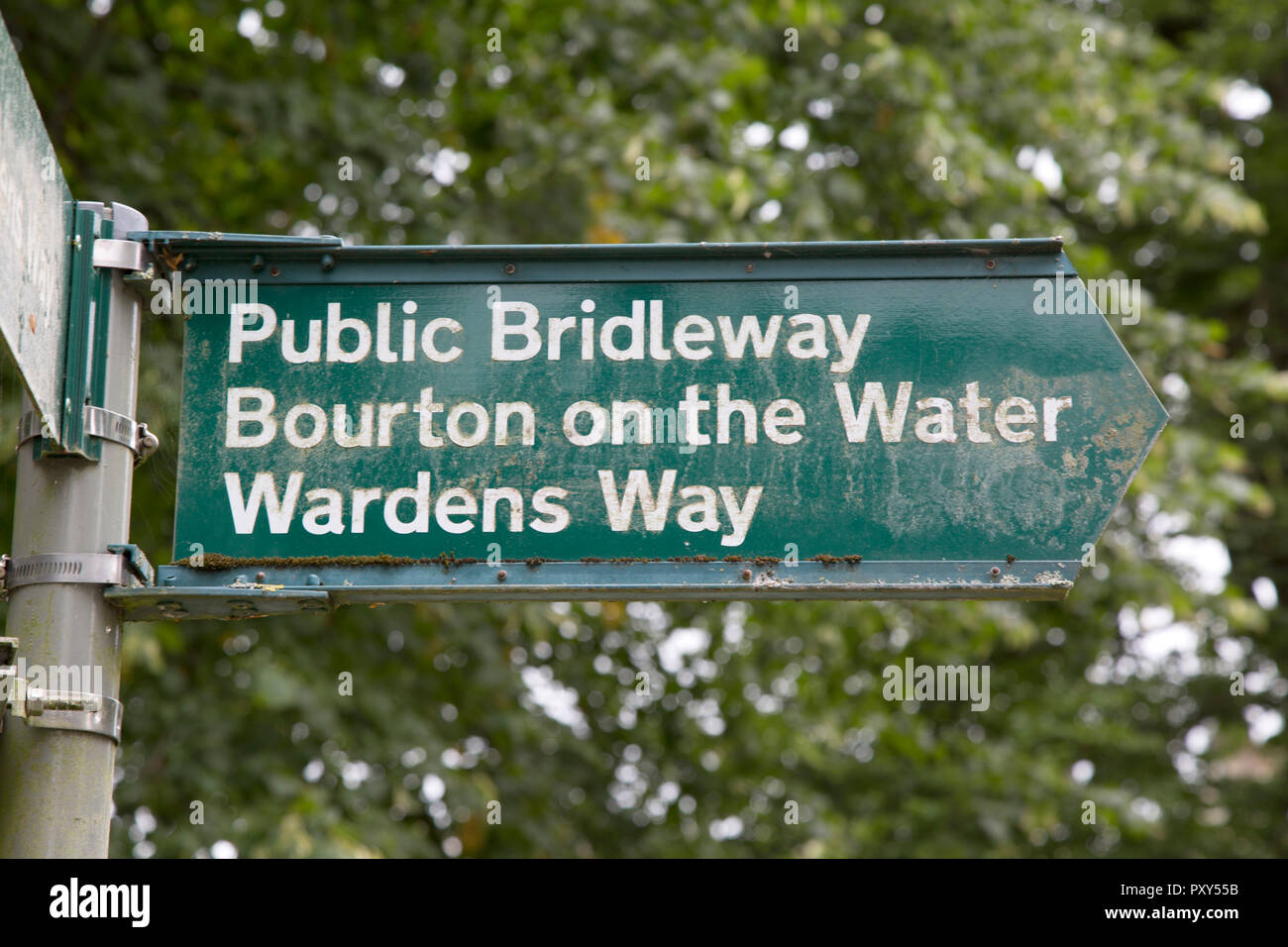 Bourton on the Water Signpost Cotswolds; England; UK Stock Photo - Alamy