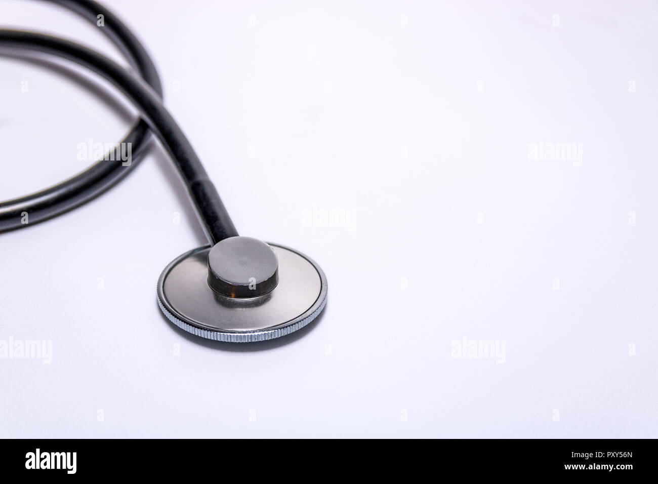 Black stethoscope, healthcare. Medical equipment Stock Photo - Alamy