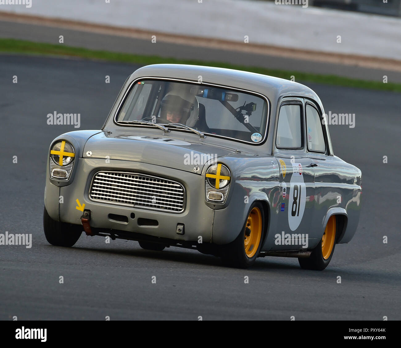 Ed Glaister, Ford Anglia 100E, HSCC, HRSR, Historic Touring Cars ...
