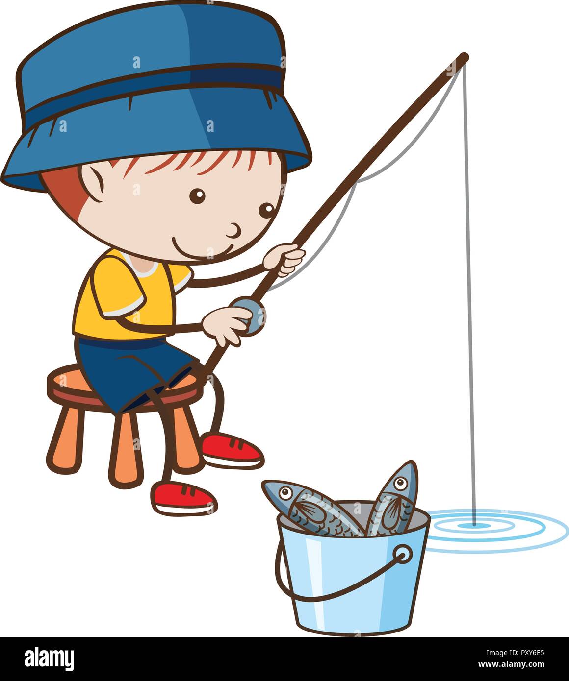 Fishing pole in rod Stock Vector Images - Alamy