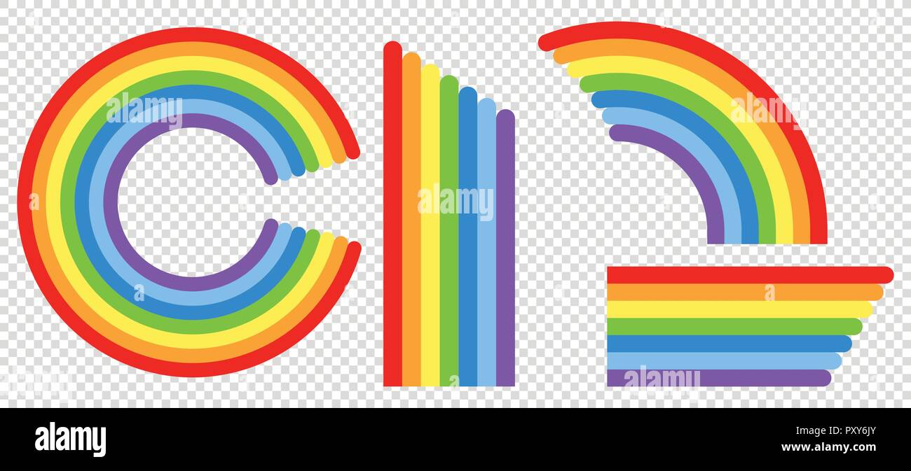 Different patterns of rainbow illustration Stock Vector Image & Art - Alamy