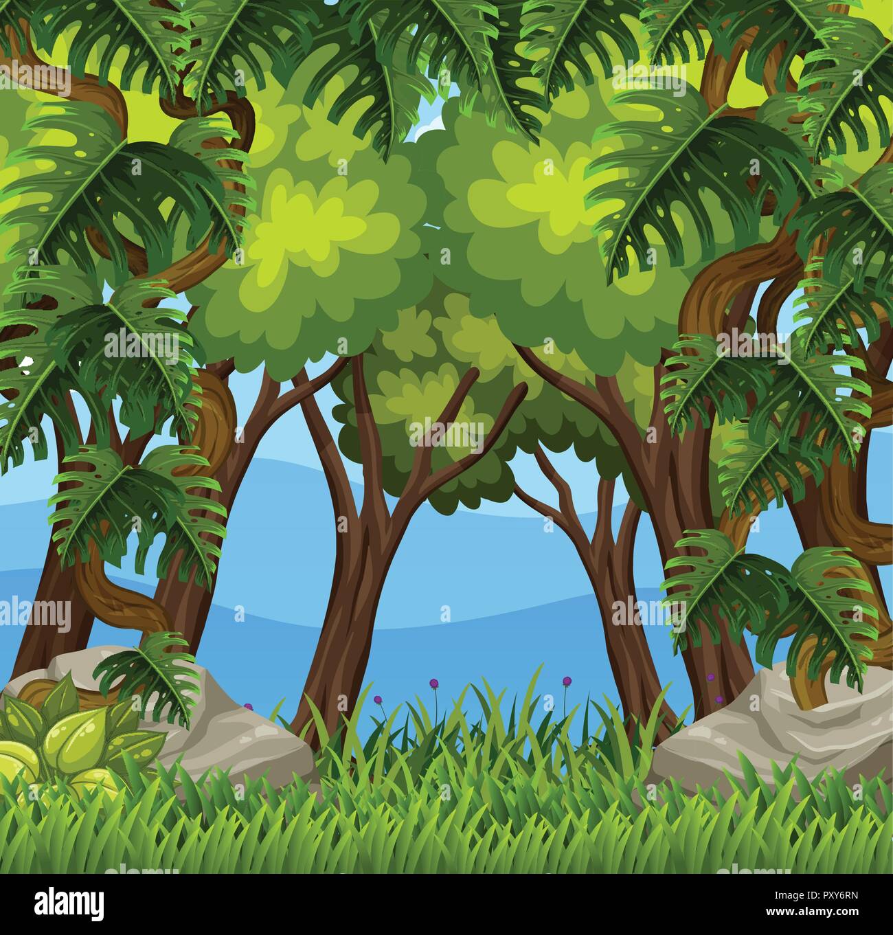 Forest Scene Clipart