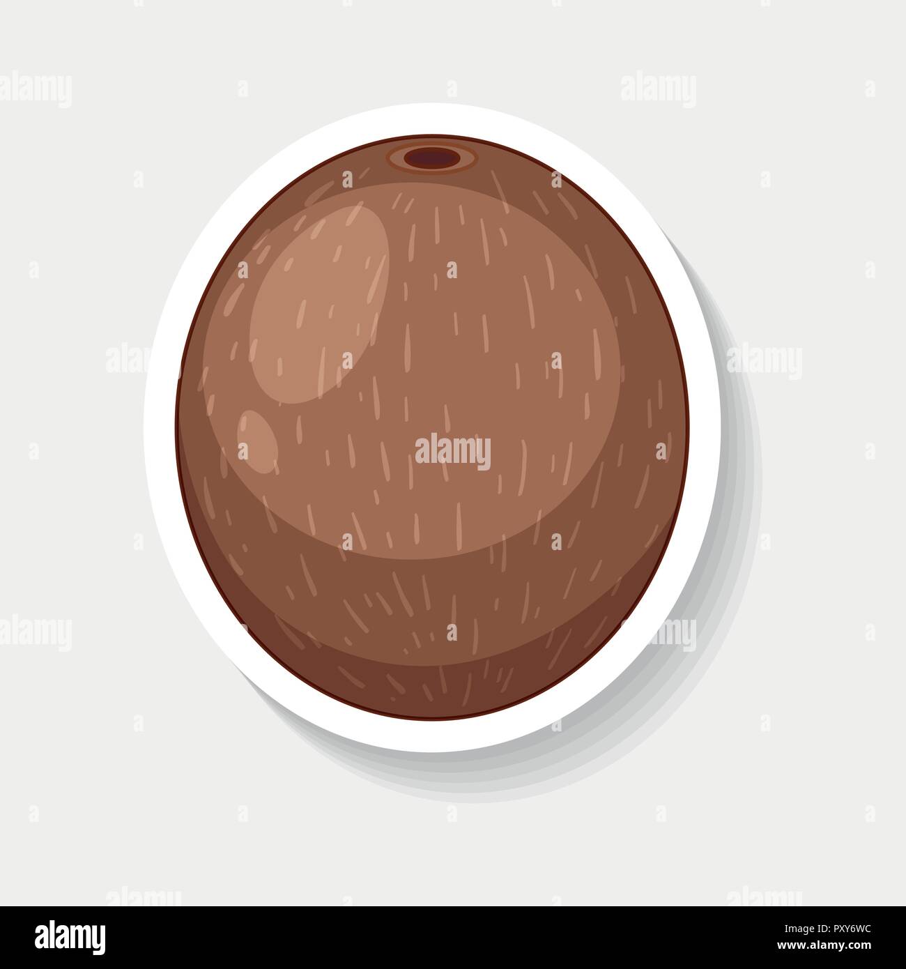 Sticker design with coconut illustration Stock Vector Image & Art - Alamy