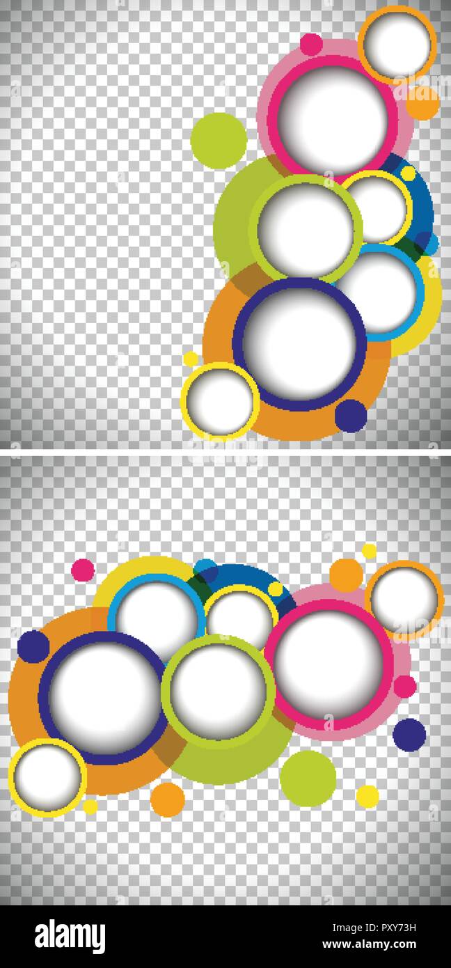 Two background templates with round shapes illustration Stock Vector ...