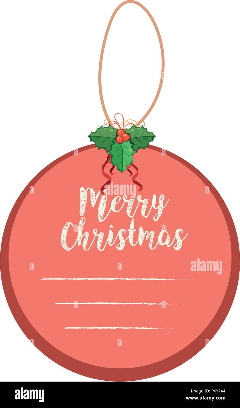 Merry christmas notepad in round shape illustration Stock Vector Image ...