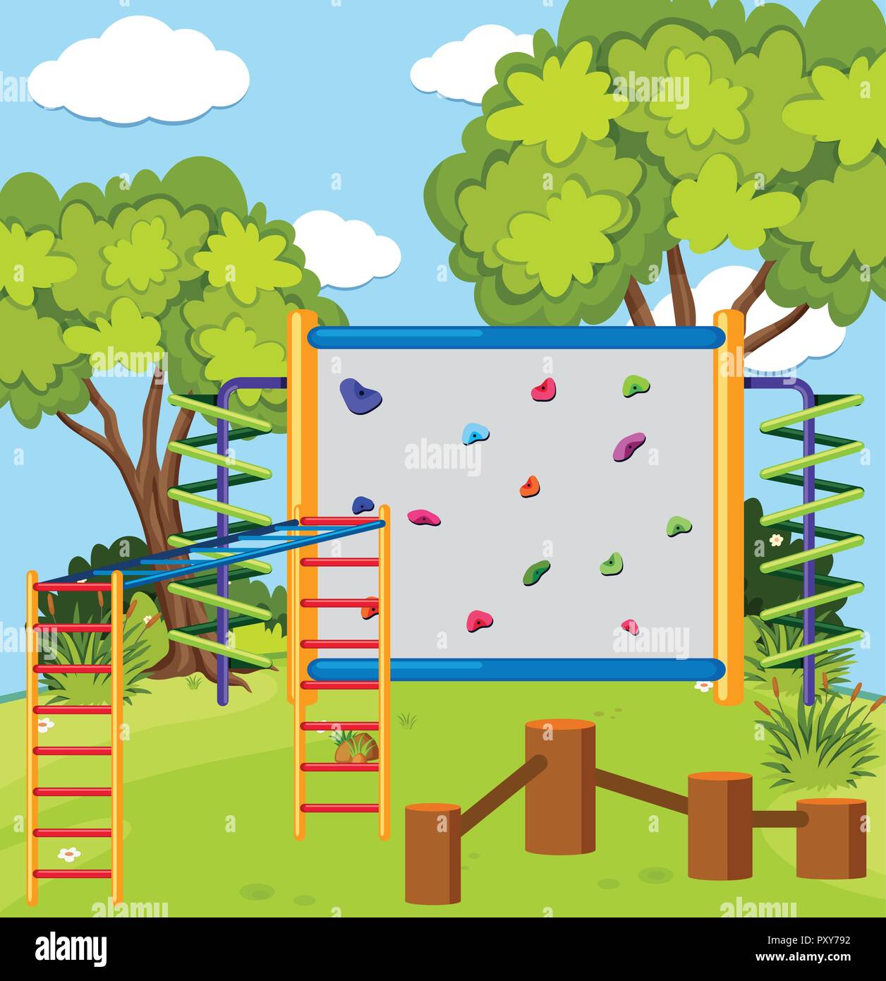Monkey bars Stock Vector Images - Alamy