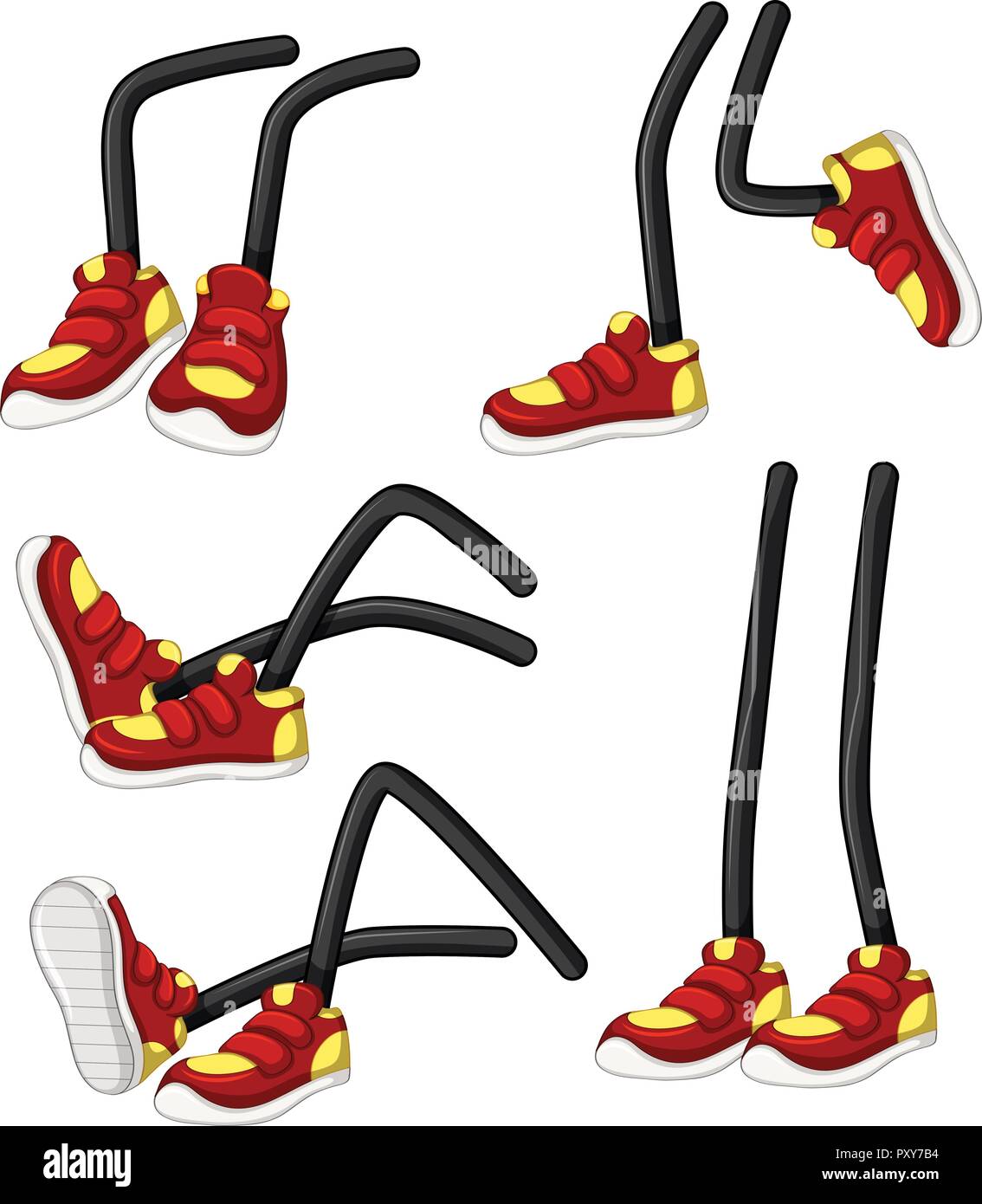 Red legs feet Stock Vector Images - Alamy