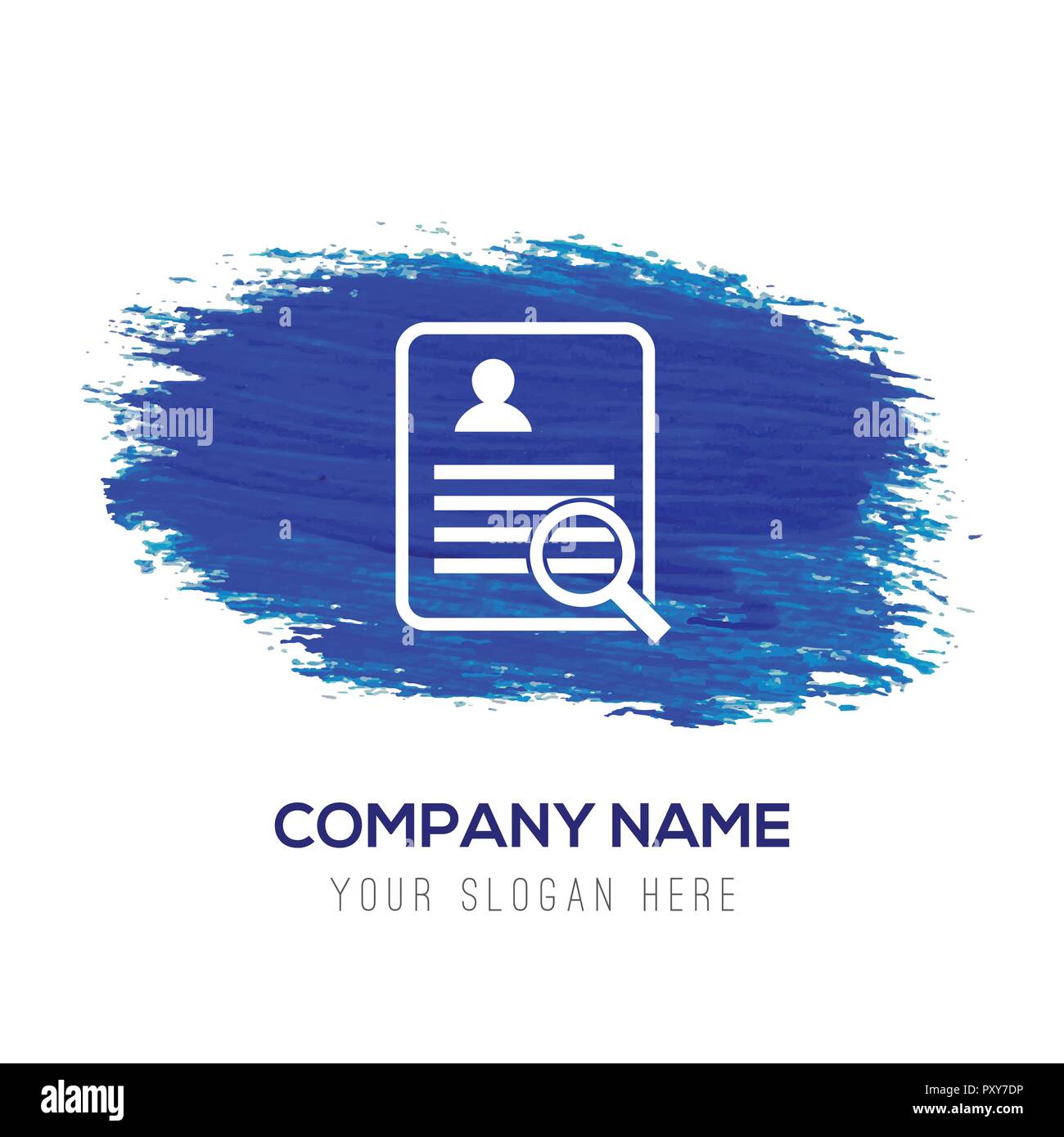 Business report icon - Blue watercolor background Stock Vector Image ...