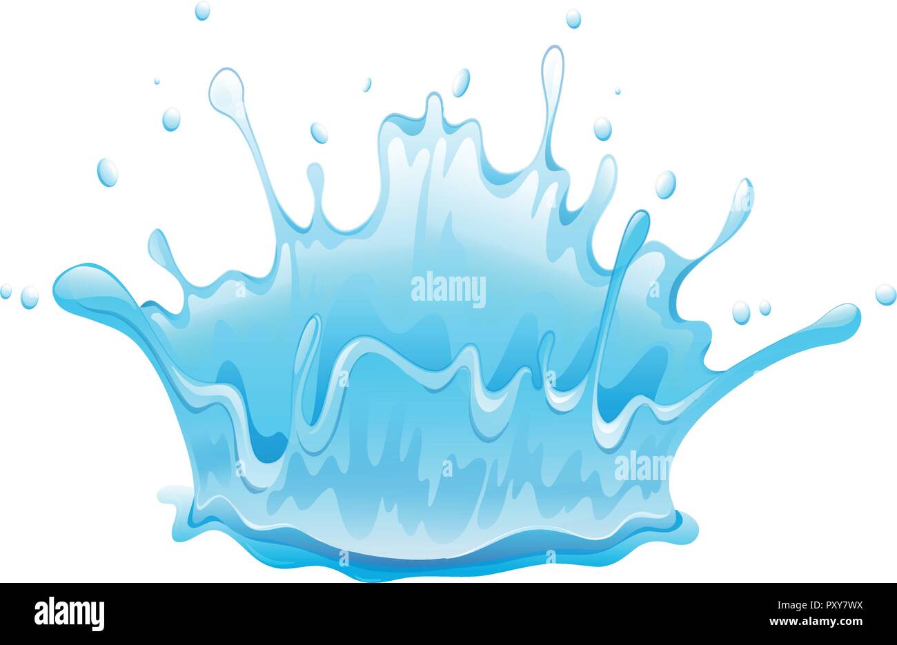 Water splash pattern on white background illustration Stock Vector ...