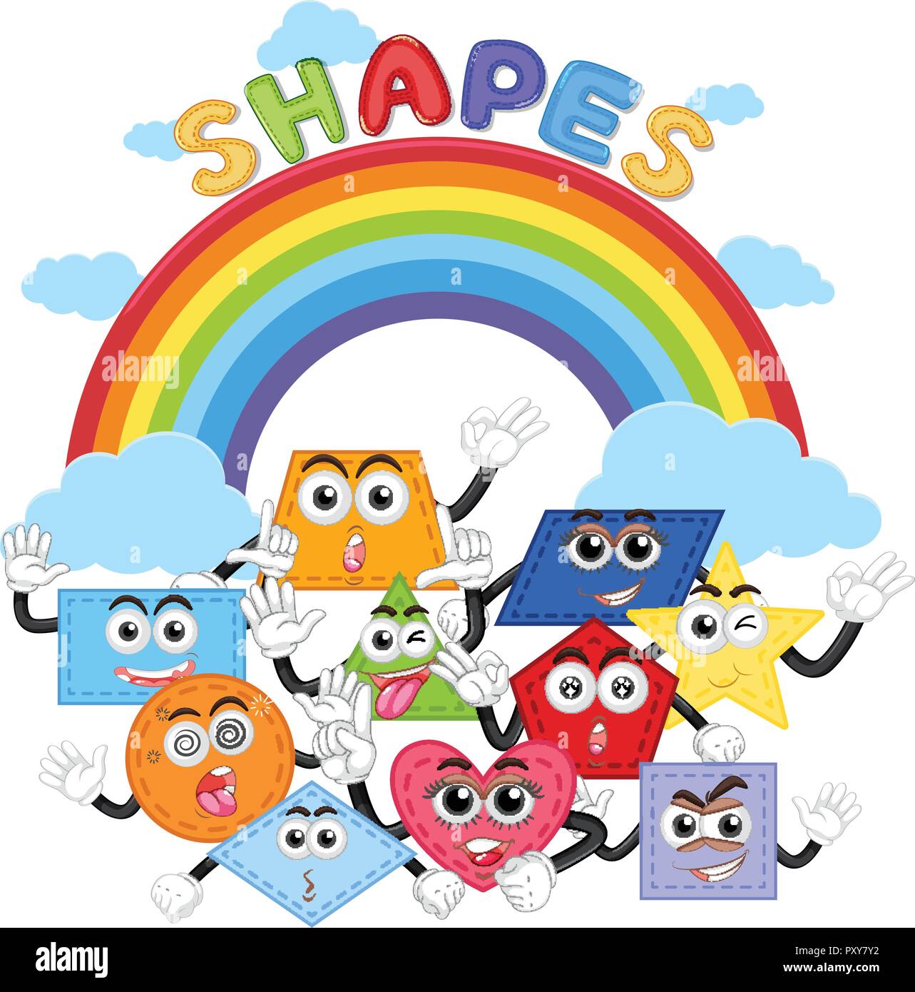 Math poster with different shapes illustration Stock Vector Image & Art ...