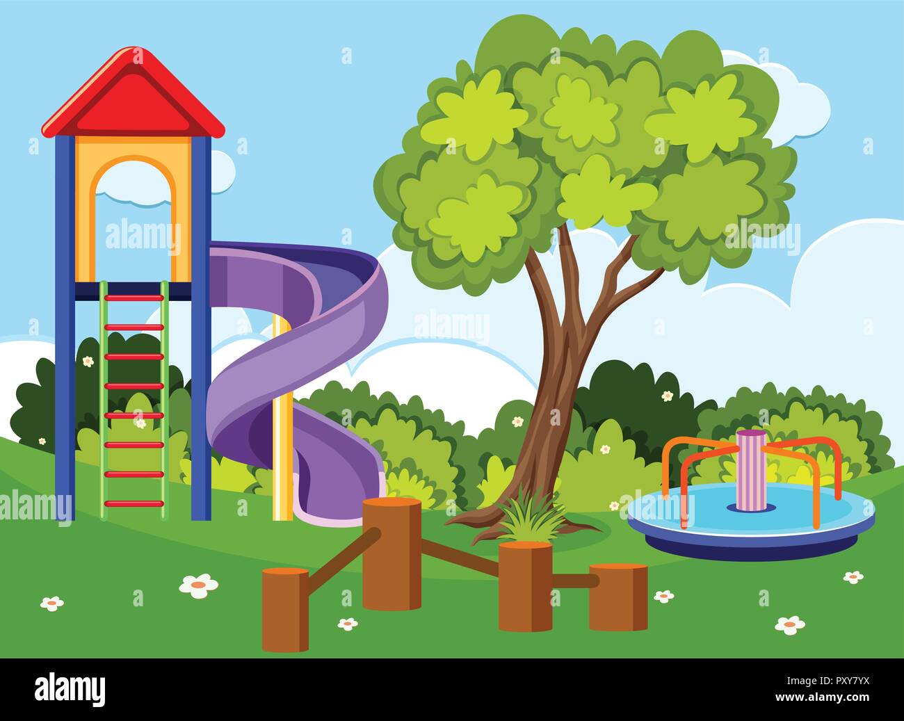 Roundabout Playground Clipart