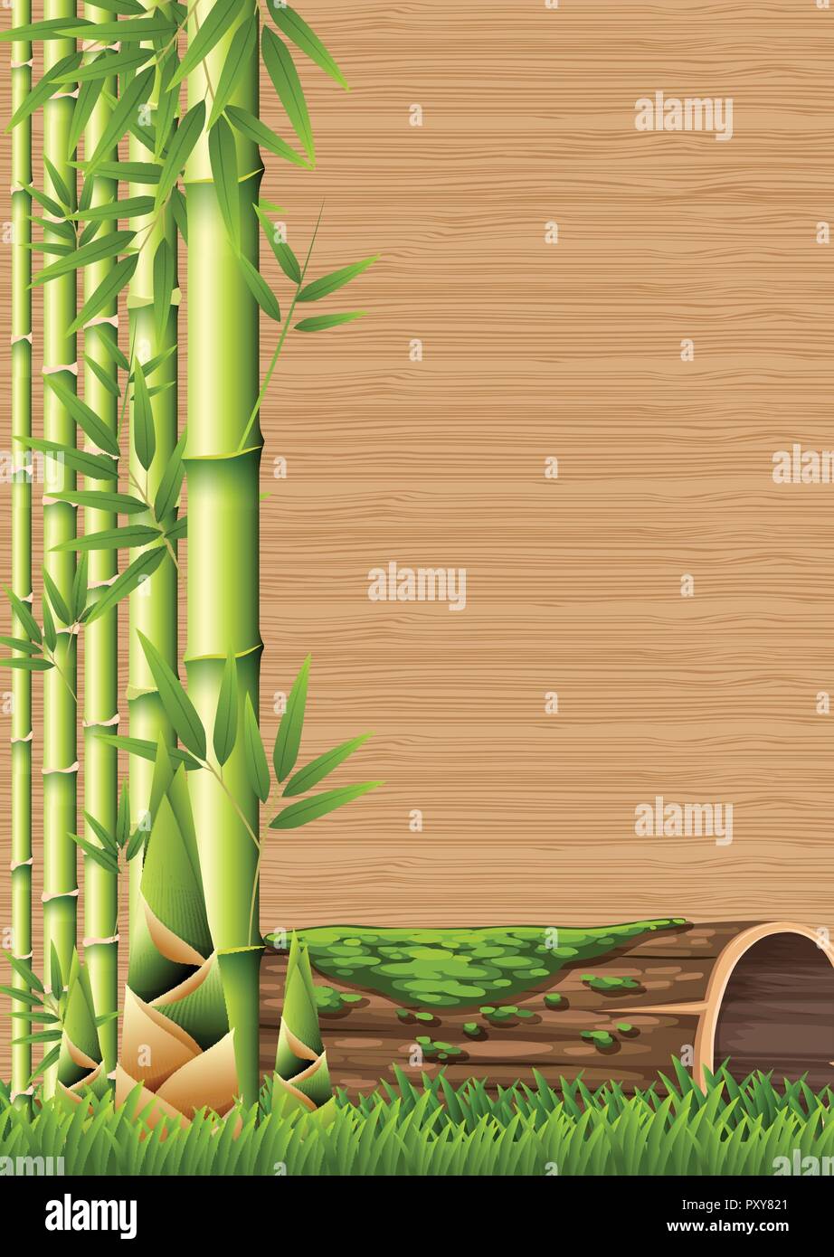 Bamboo and Bamboo Shoot Template illustration Stock Vector Image & Art ...