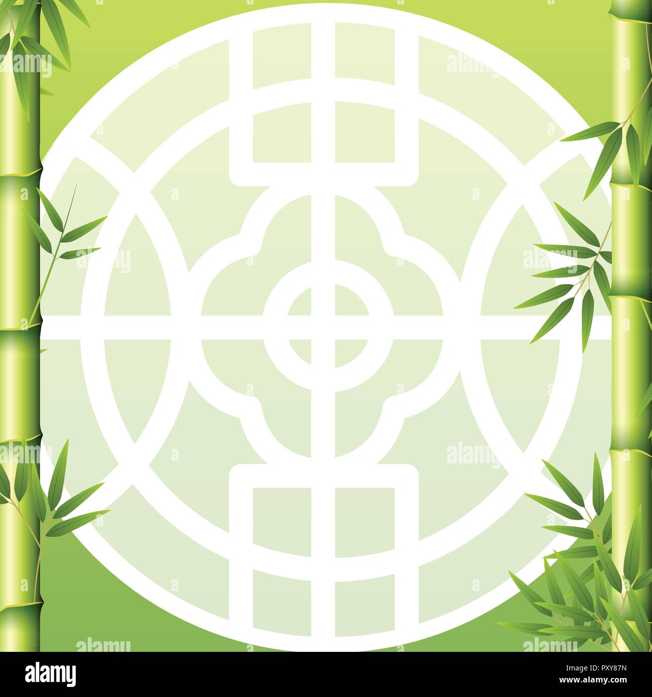 Background template with bamboo trees illustration Stock Vector Image ...